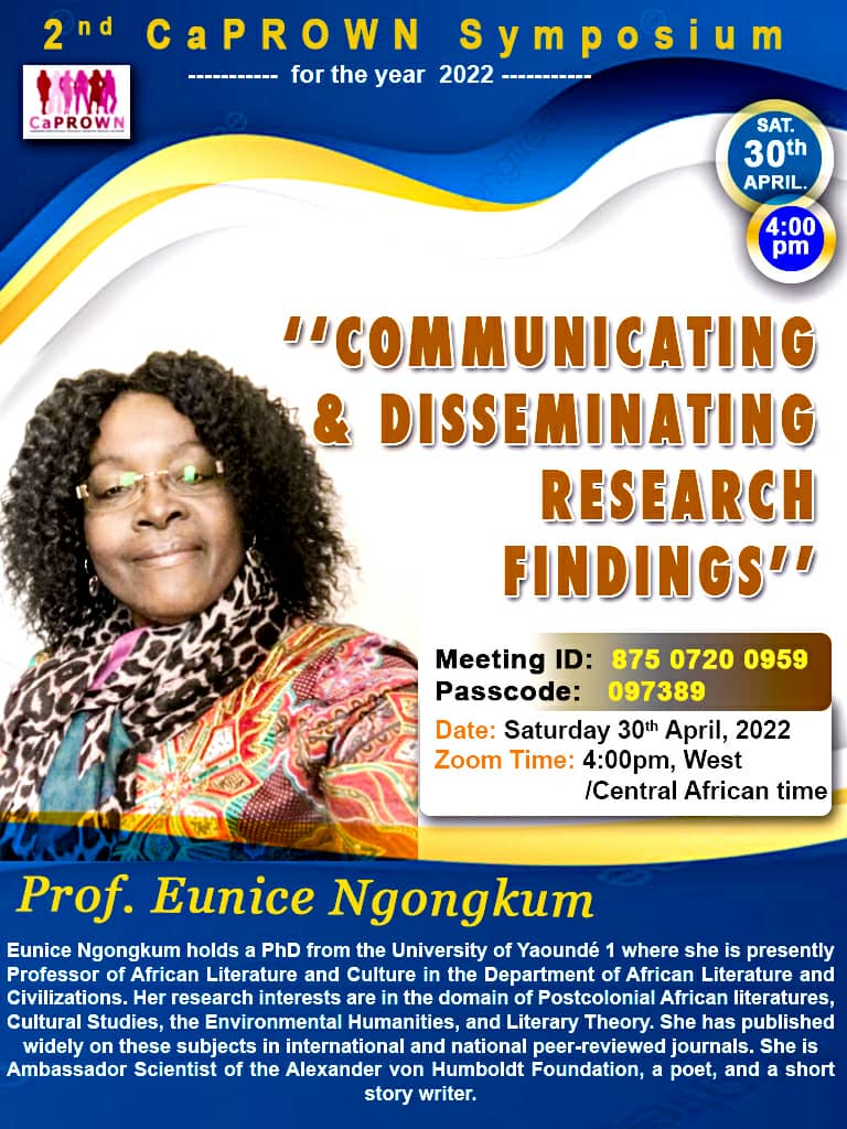 Cameroon Professional Research Oriented women Network – @CaPROWN